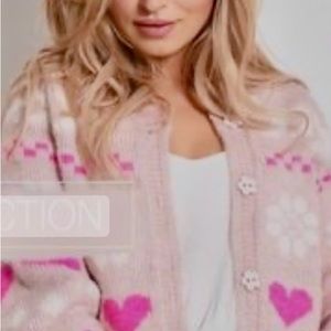 fobya | Sweaters | Fobya Heart Cardigan Sweater Sm | Poshmark